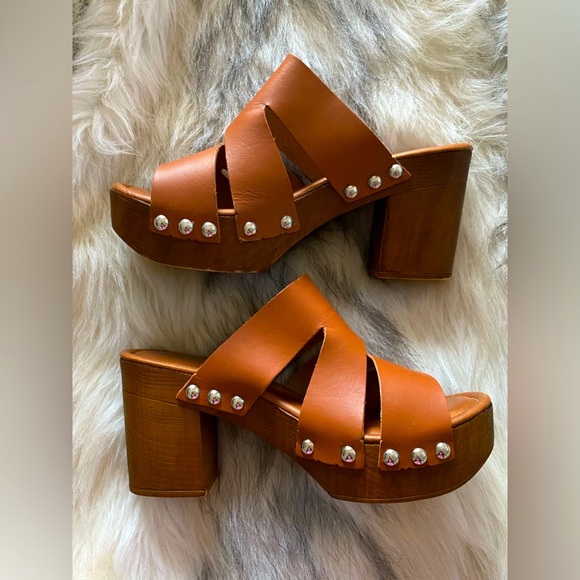 Coach and Four | Shoes | Coach And Four Brown Platform Mules With ...